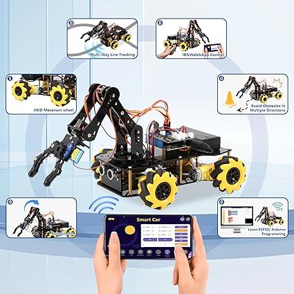 ACEBOTT ESP32 5-DOF Robot Arm Kit Expansion Pack for QD001 (Without Car)