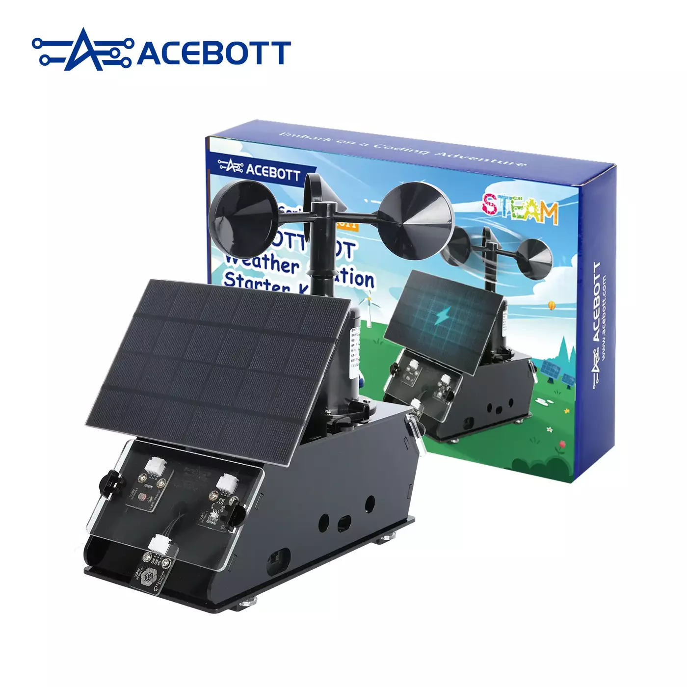 ACEBOTT IOT Weather Station Starter Kit Wind Speed Temperature Humidity ...