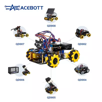 ACEBOTT ESP32 Smart Robotics Car Starter Kit Mecanum Wheel Camera Compatible with Arduino IDE ...